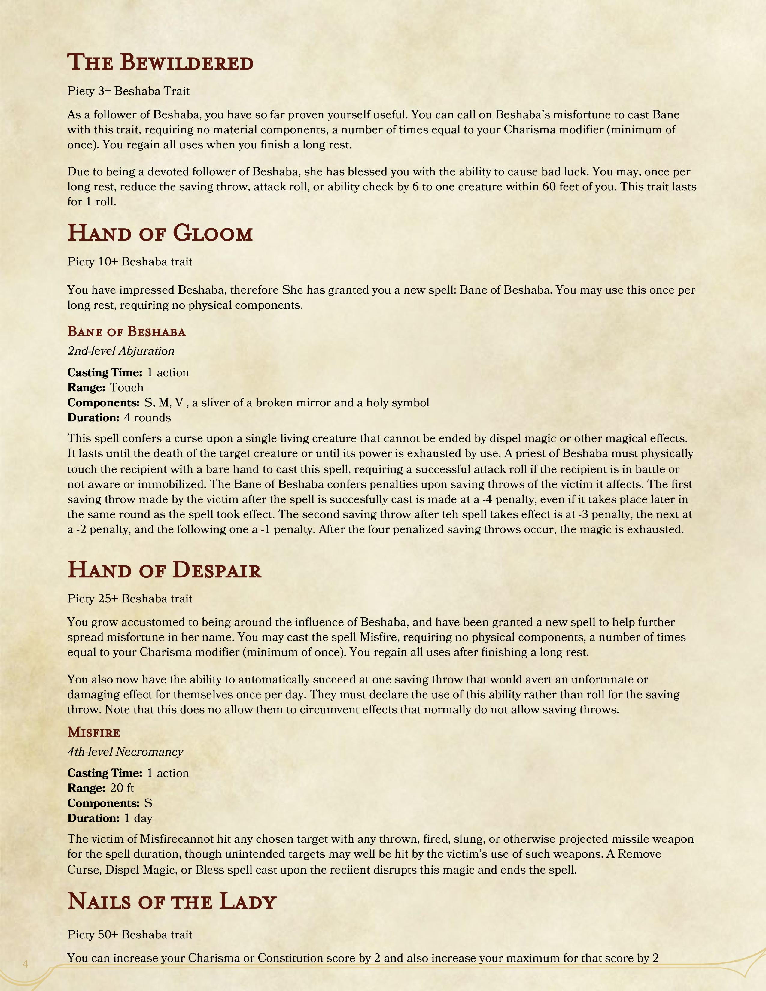 Making Piety Matter-Beshaba, Maid of Misfortune – Mighty Flail